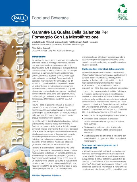 Microfiltration-ITA_Application Bulletin - Pall Corporation