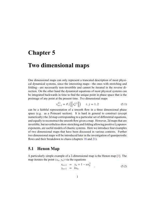 Chapter 5 Two dimensional maps