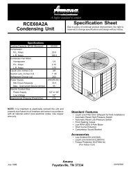 RCC36A2B Condensing Unit Specification Sheet