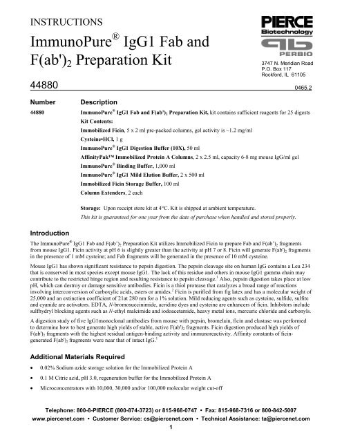 ImmunoPure IgG1 Fab and F(ab')2 Preparation Kit - Interchim