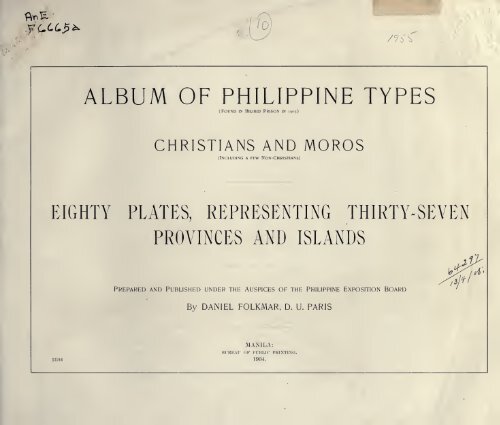 Album of Philippine types - Ethnic Filipinos, Indigenous & Tribal ...