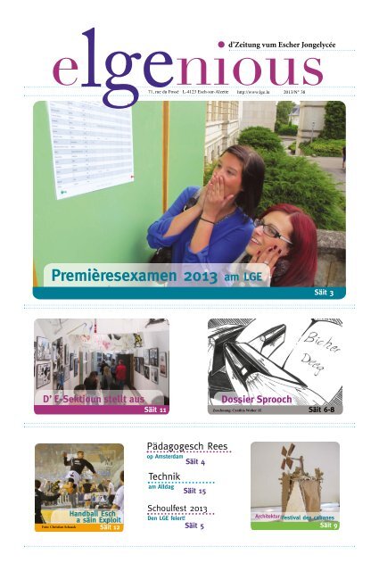 Premièresexamen 2013 am LGE - Lycée de garçons d'Esch-sur ...