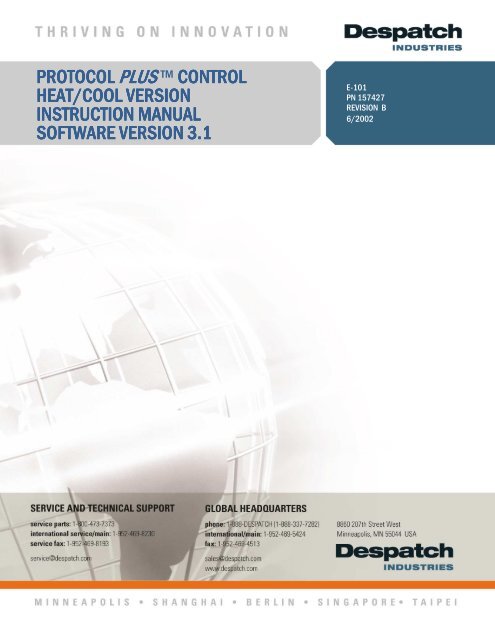 Manual E-101 Rev 5-08 - Despatch Industries