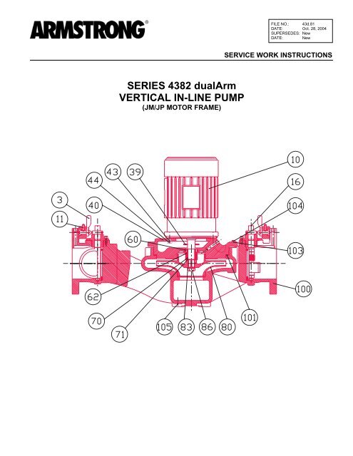 SERIES 4382 dualArm VERTICAL IN-LINE PUMP - Armstrong Pumps