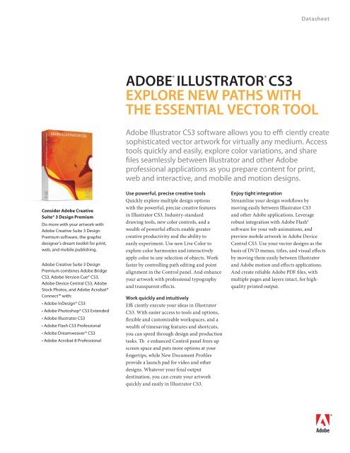 adobe illustrator_cs3_datasheet_ue1 - Grapheast