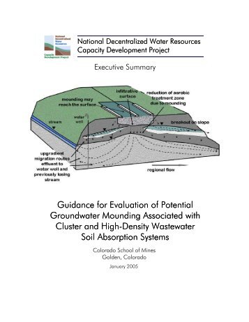 Guidance for Evaluation of Potential Groundwater Mounding ...