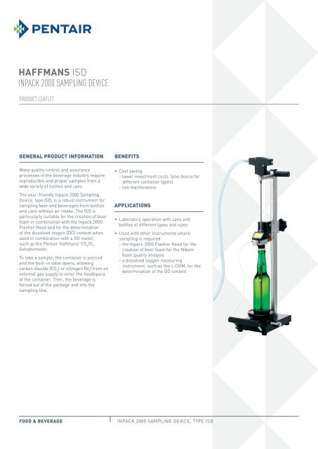 Inpack 2000 Sampling Device, type ISD - Haffmans