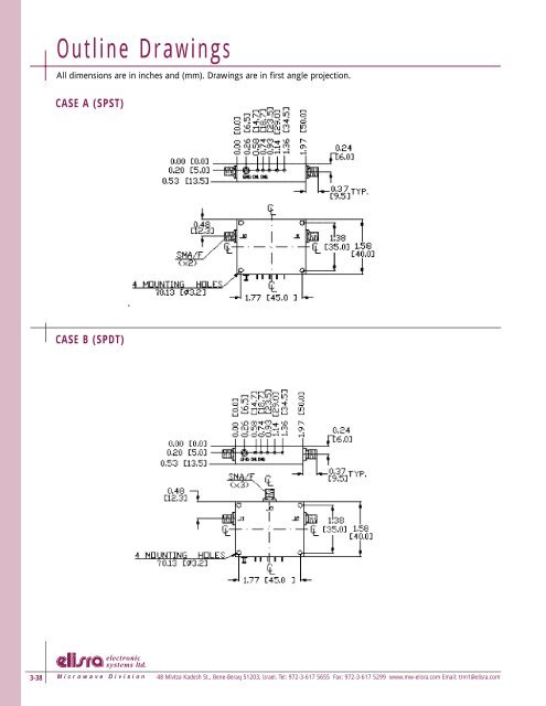 Outline Drawings - ELISRA Microwave Division