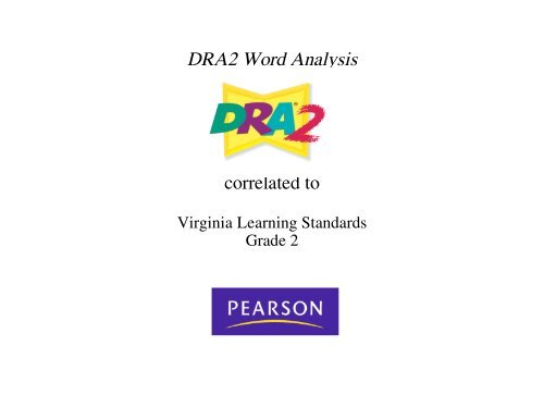 DRA2 Word Analysis - Pearson