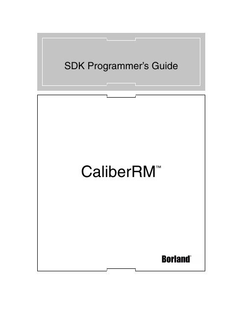 Sdk Programmers Guide Borland Technical Publications 2884