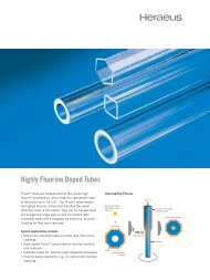 Quartz Glass Tubes - Heraeus Quarzglas