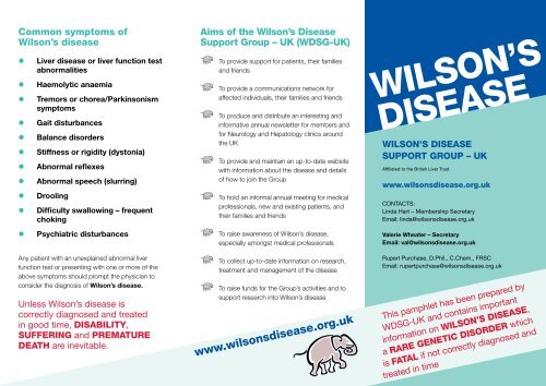 Download Pamphlet - Wilson's Disease Support Group (UK)