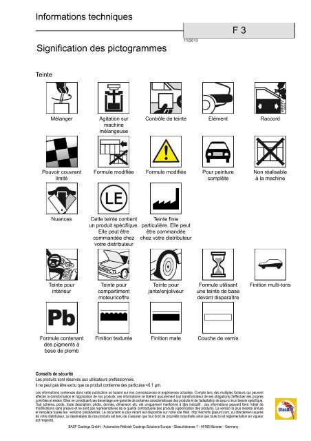 Informations techniques