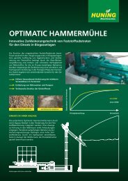 OPTIMATIC HAMMER MILL - Huning Maschinenbau