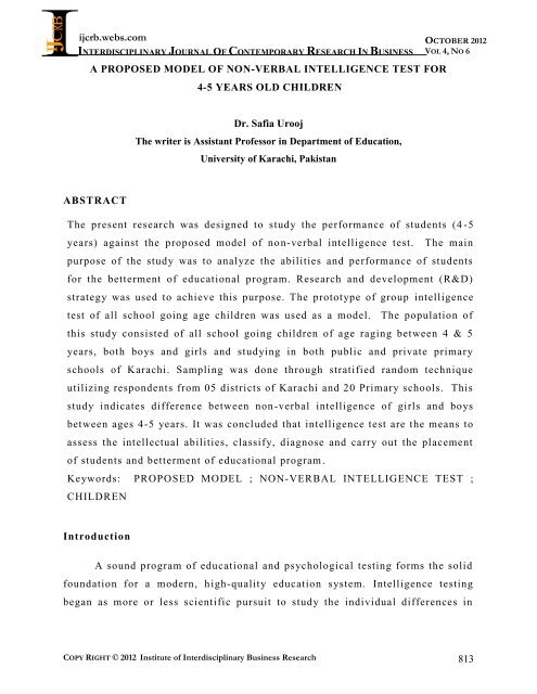 a proposed model of non-verbal intelligence test for - journal ...