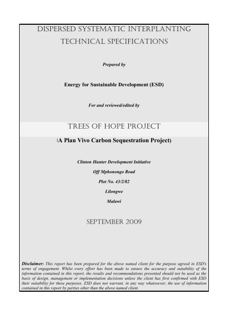 DISPERSED SYSTEMATIC INTERPLANTING Technical ... - Plan Vivo