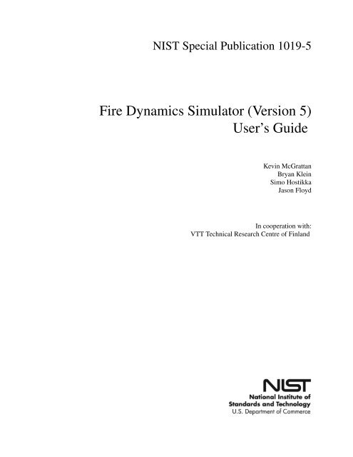 Fire Dynamics Simulator (Version 5) User's Guide - fds-smv