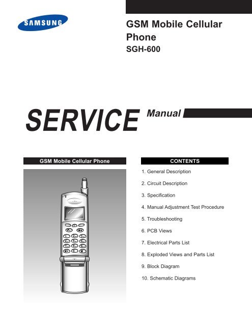 Samsung SGH-600 service manual
