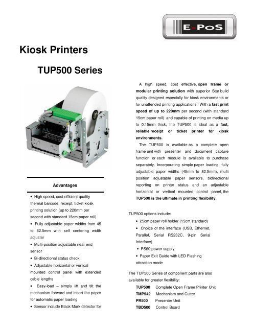 Kiosk Printers - E-PoS International