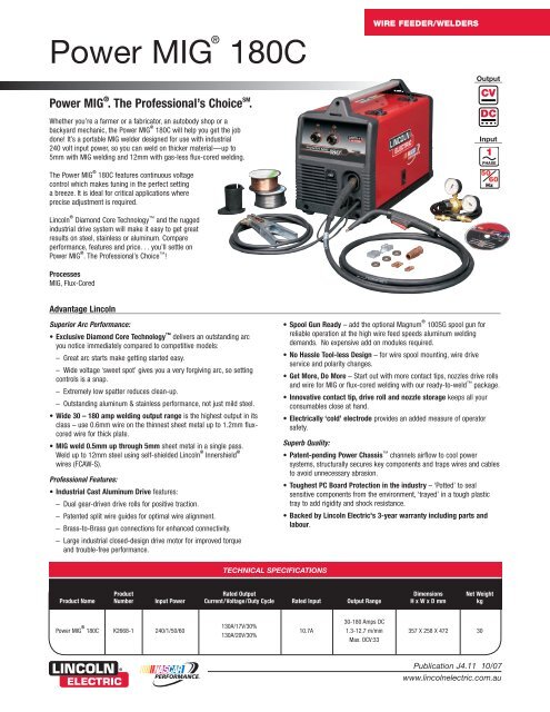Power MIG® 180C - DC Welding