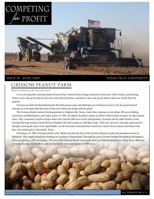 Grissom Peanut Farm - Texas Tech University