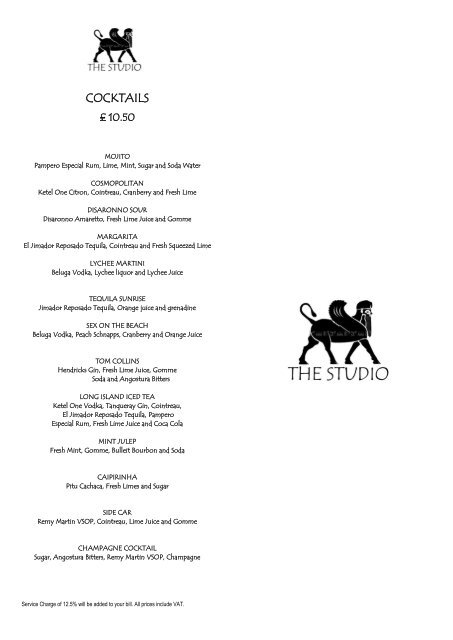 Studio Menu - Gilgamesh