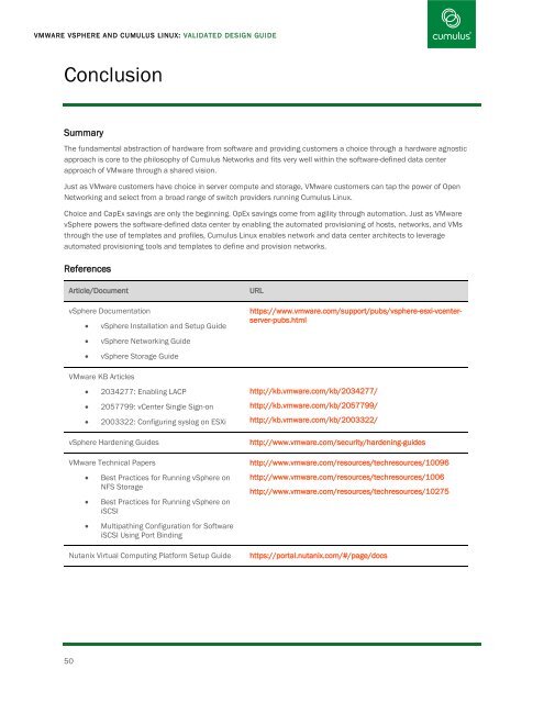 VMWARE VSPHERE AND CUMULU