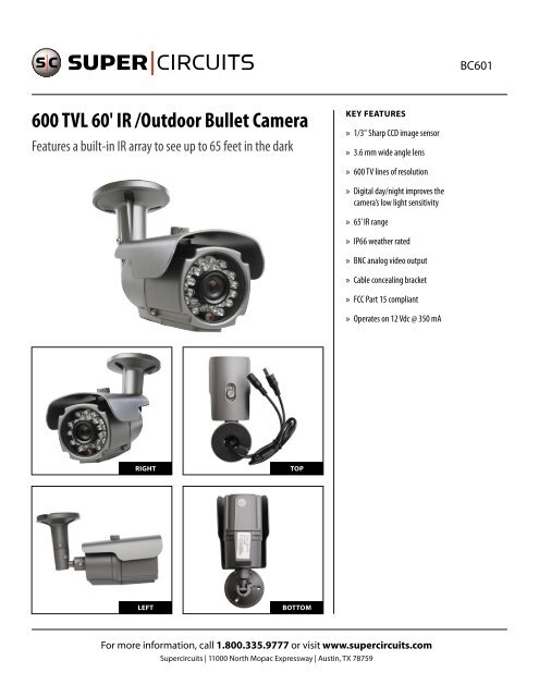 Camera Data Sheet