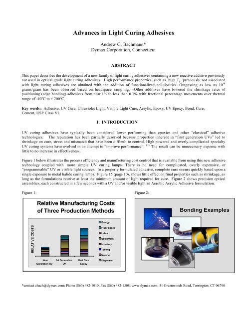 Advances in Light Curing Adhesives - Dymax Corporation