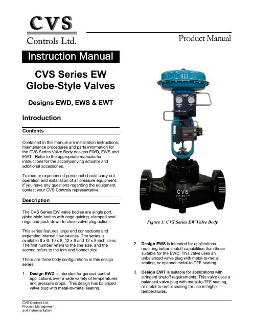 Series EW Globe Valves - CVS Controls
