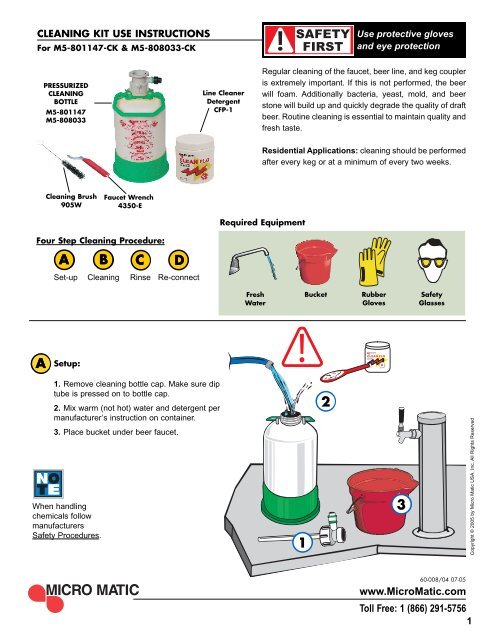 pressurized cleaning bottle - Micro Matic USA