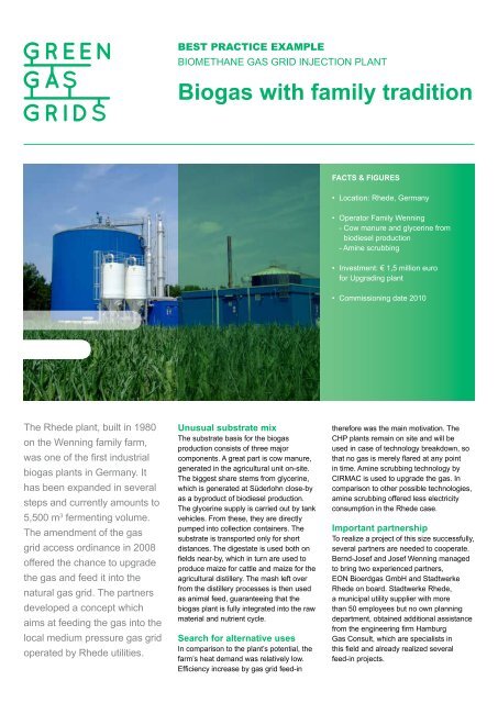 Biogas plant in Rhede - Green Gas Grids