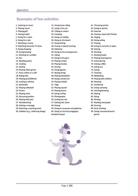 Appendices Examples of fu