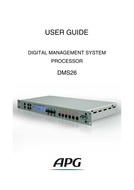 USER GUIDE - APG