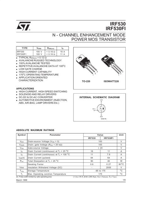 N-CHANNEL ENHANCEMENT MODE POWER MOS TRANSISTORS