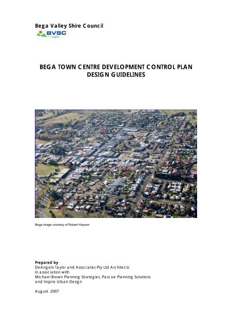 bega town centre development control plan design guidelines