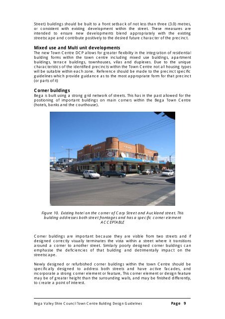 Street) buildings should