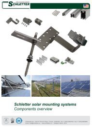 Schletter Solar Mounting Systems Â© Mounting and ... - Schletter Inc.