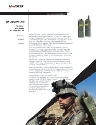 RF-7800V-HH Handheld VHF Radio Datasheet - Harris RF ...