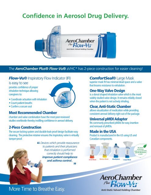 Confidence in Aerosol Drug Delivery. Flow-Vu - Monaghan Medical