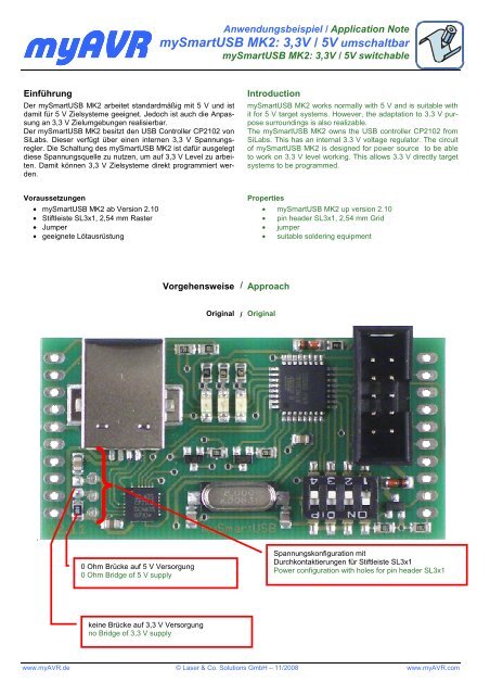 mySmartUSB MK2: 3,3V / 5V umschaltbar - myAVR