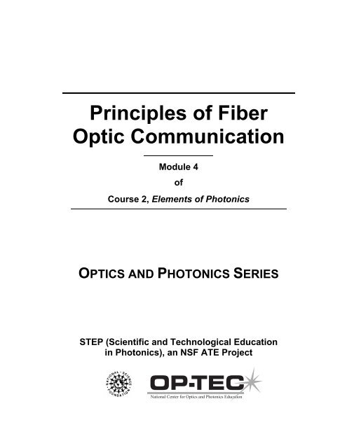 Principles of Fiber Optic Communication - NCPN