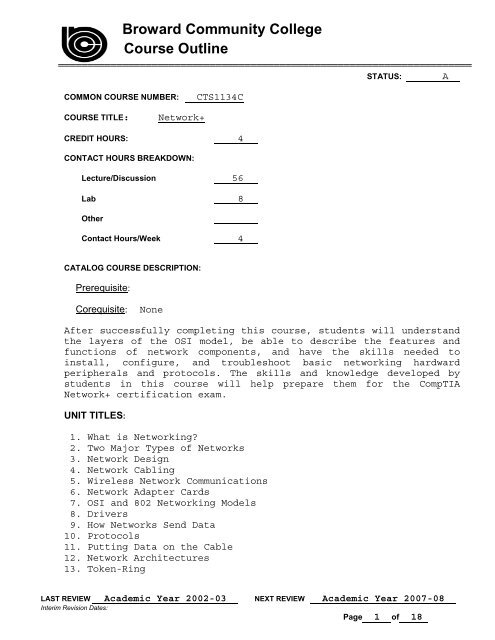 CTS1134C - Broward College