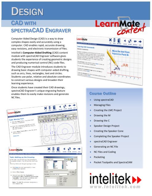 E-learning Content CADspectra CAD Engraver - Intelitek
