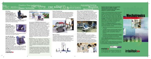 Mechatronics Product Line Tri-fold Brochure - Intelitek