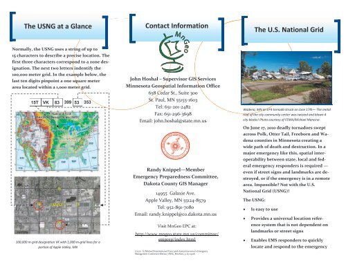 USNG overview brochure - MnGeo