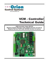 VCM-X Controller Technical Guide - Orion Control Systems