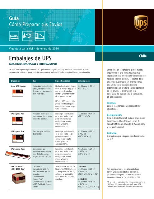 Embalajes de UPS
