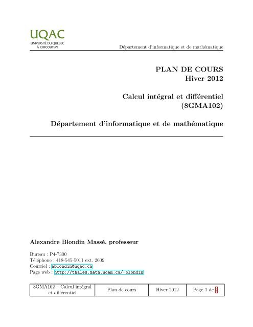 calcul intégral cours