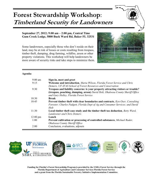 Forest Stewardship Workshop - School of Forest Resources ...